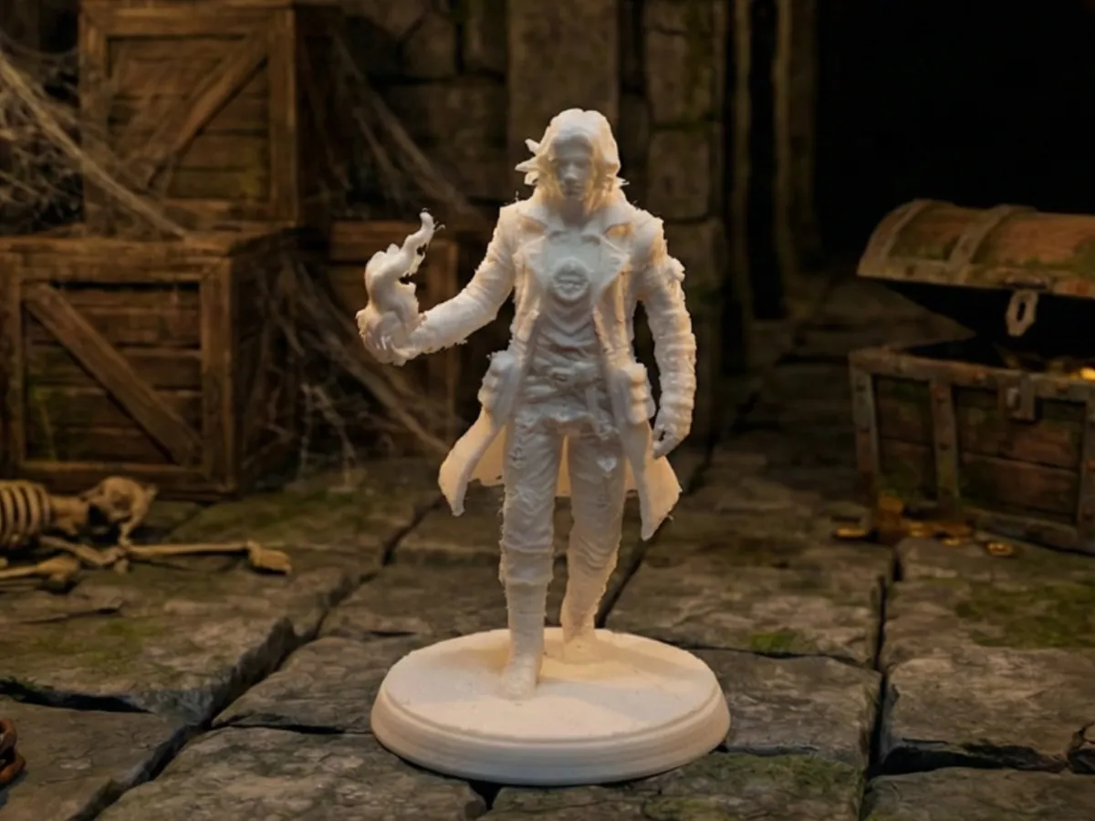 Flame druid miniature - Free 3D Print Model - MakerWorld
