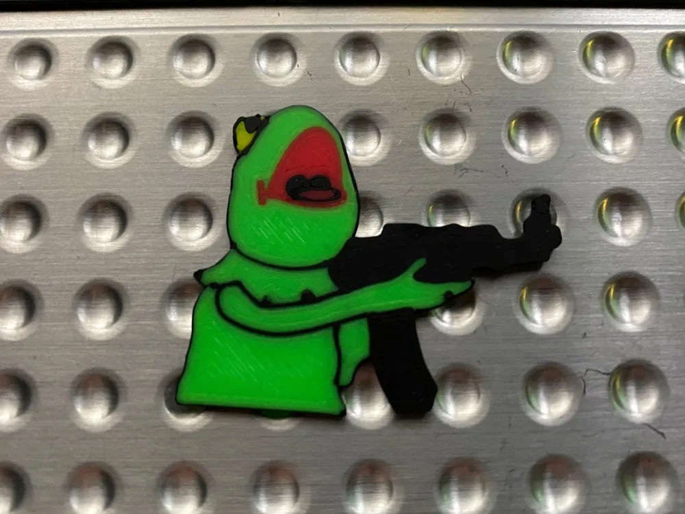 Kermit with AK (Machine Gun Kermit meme) by maut3D - MakerWorld