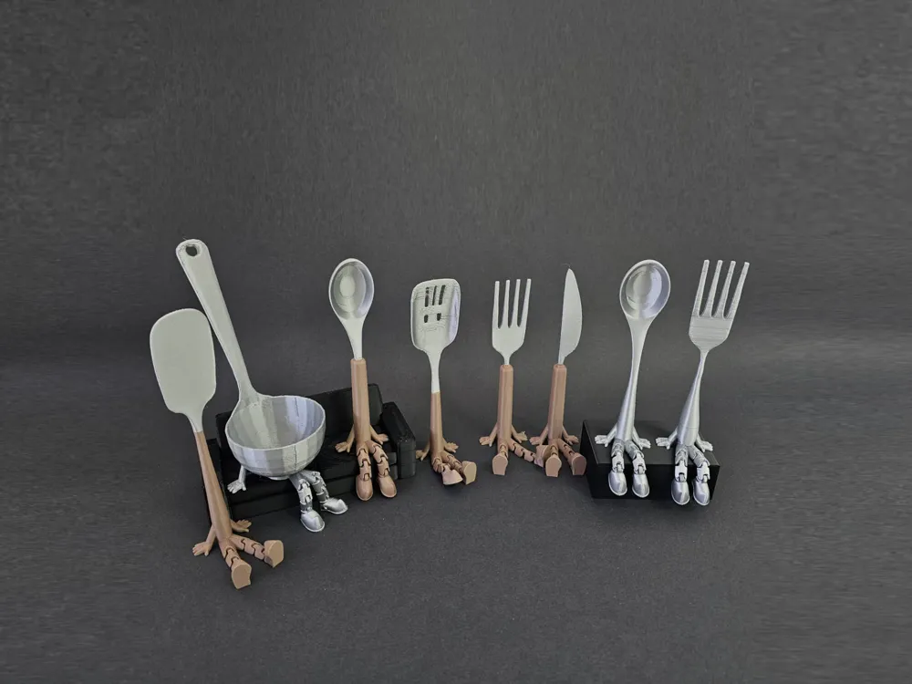 Articulated Flexi Spoon Buddy by Ireality - MakerWorld