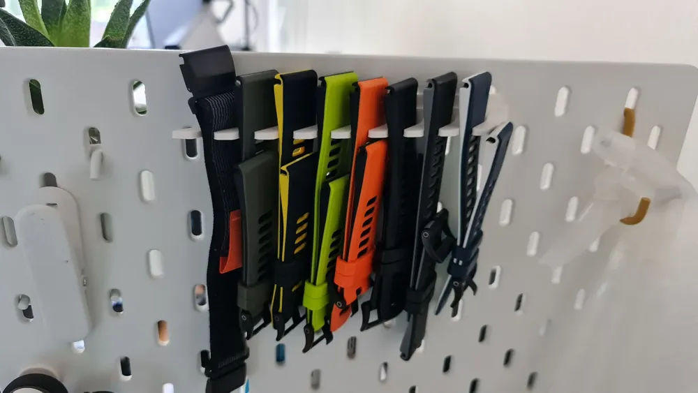 Skadis Garmin Watch Bands Holder (8 Bands) Remixed by Magnus_ - MakerWorld