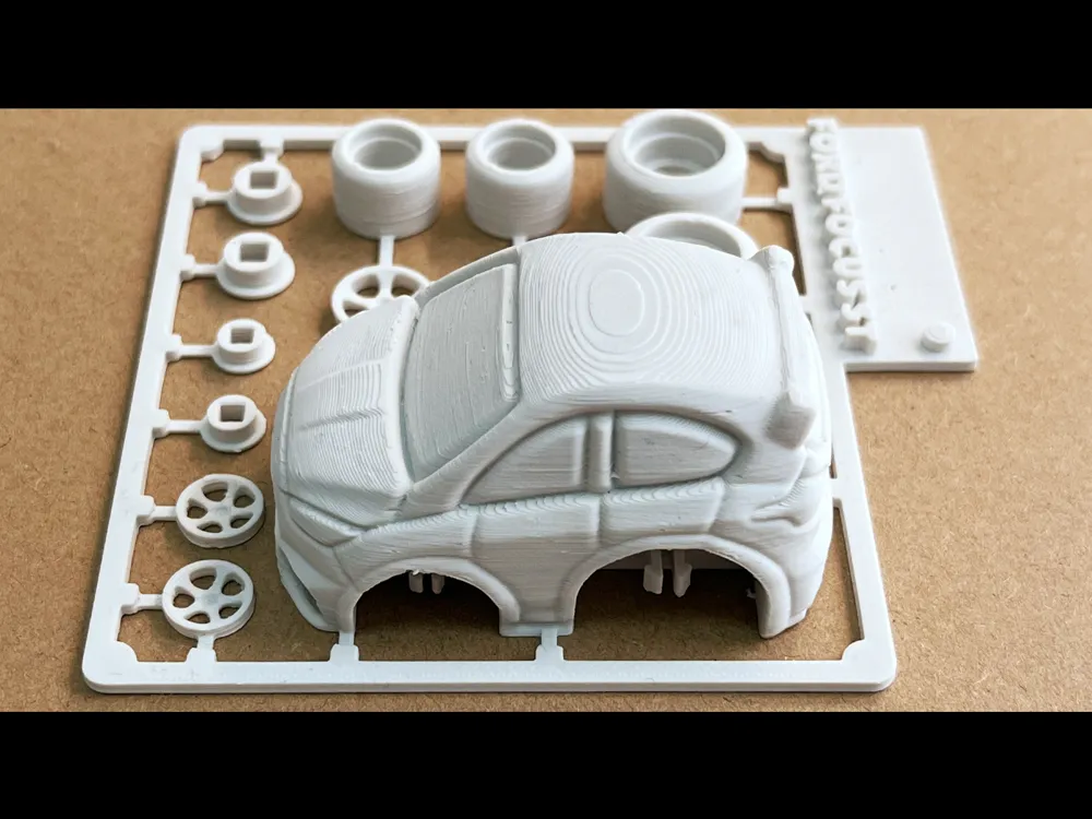 Ford Focus ST Articulated Assembly Toy Car (No glue needed, 3h high ...