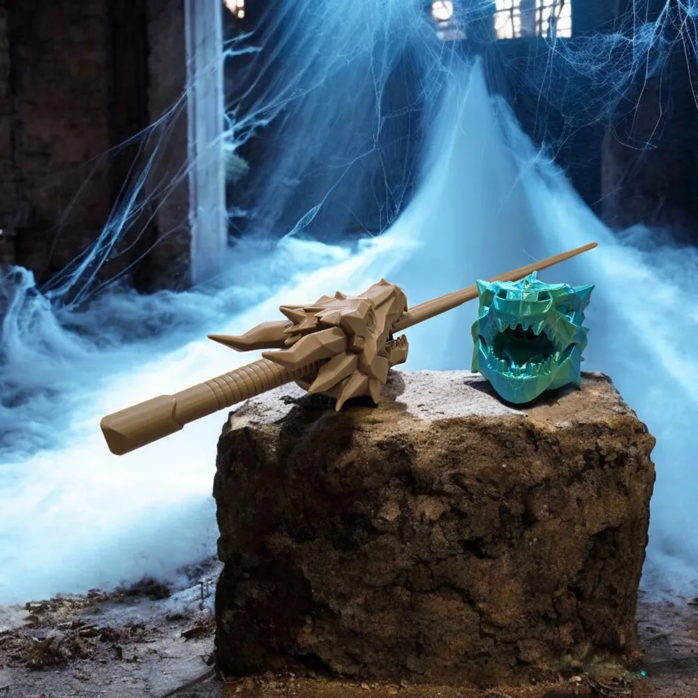 Dragon Head Retractable Sword - Free 3D Print Model - MakerWorld