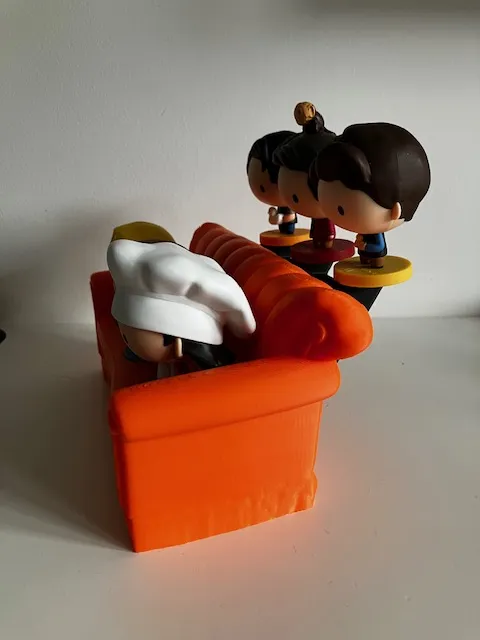 Friends couch mac donalds figurines stand - Free 3D Print Model ...