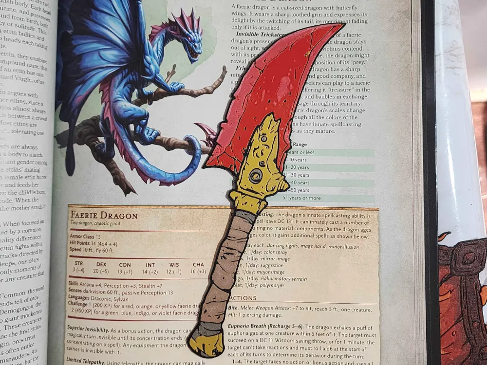 Ruby Dagger QuestKeeper - TTRPG Loot Bookmark by MythicPrints - MakerWorld