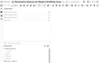 Parametric Shelves for Modern Gridfinity Case Remixed by Jerry_PFF - MakerWorld