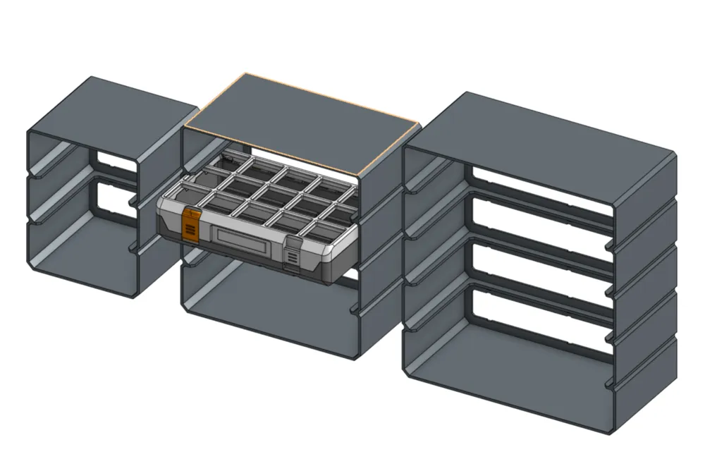 Parametric Shelves for Modern Gridfinity Case Remixed by Jerry_PFF ...