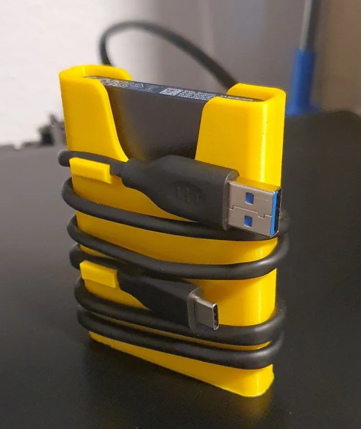 Samsung SSD T7 case + cable holder by 3DMakeryDE - MakerWorld