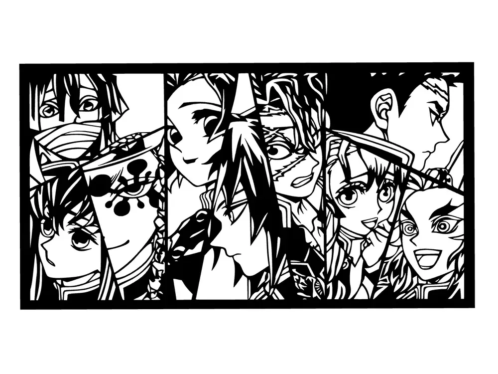 Demon Slayer Hashiras all together by TheWallArtGuy - MakerWorld