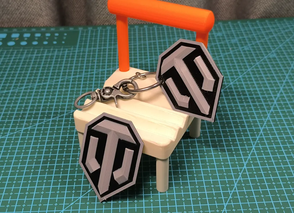 World of Tanks logo keychain by GroundTall - MakerWorld