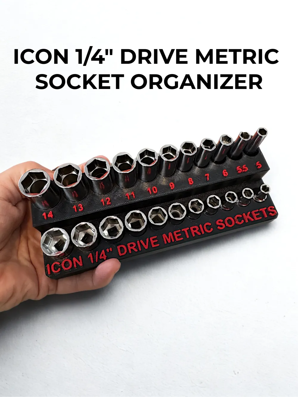 ICON 1/4" Metric Socket Organizer Harbor Freight by Mariiiii MakerWorld ...