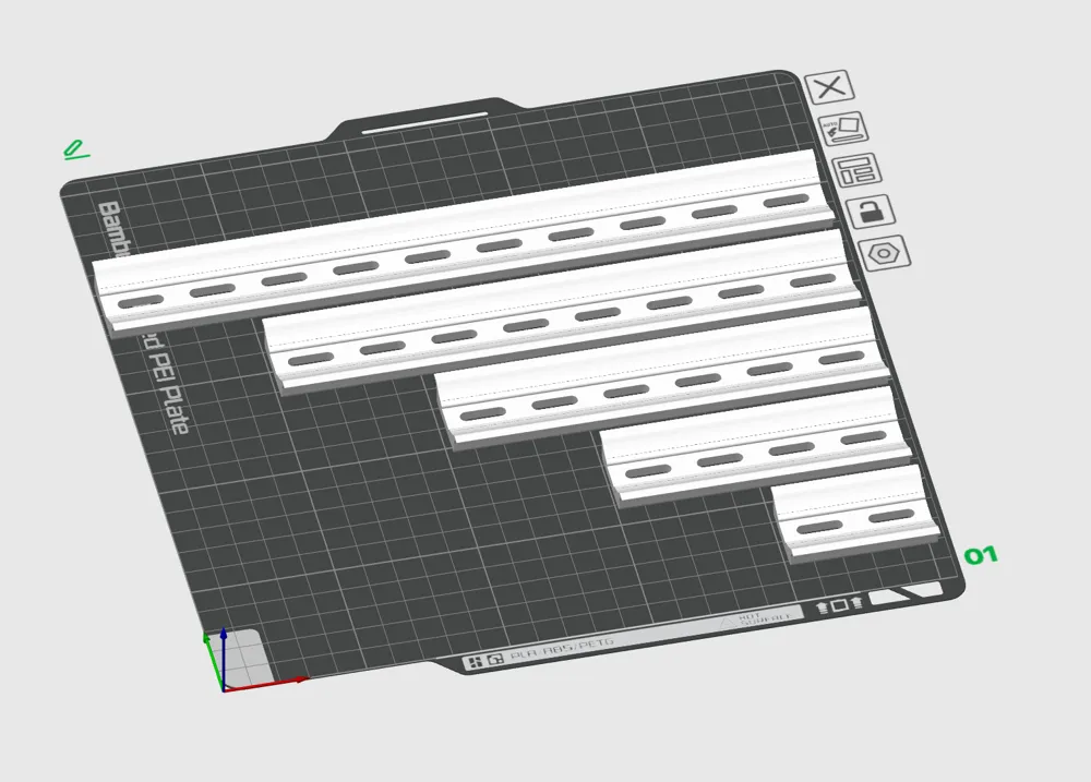 DIN Rails mounts 50-250 mm - Free 3D Print Model - MakerWorld