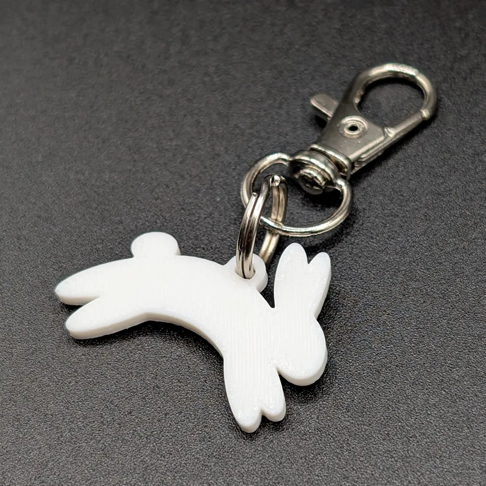 Cute Jumping Bunny Keychain by Amanda Roos - MakerWorld