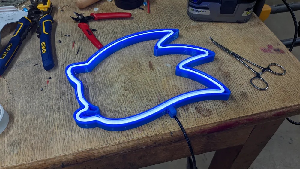 Sonic the Hedgehog LED Neon Light by 815 Design - MakerWorld