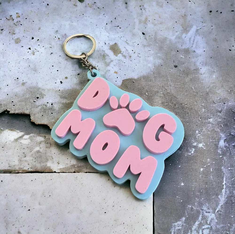 Dog mom keychain by 3DPickles - MakerWorld