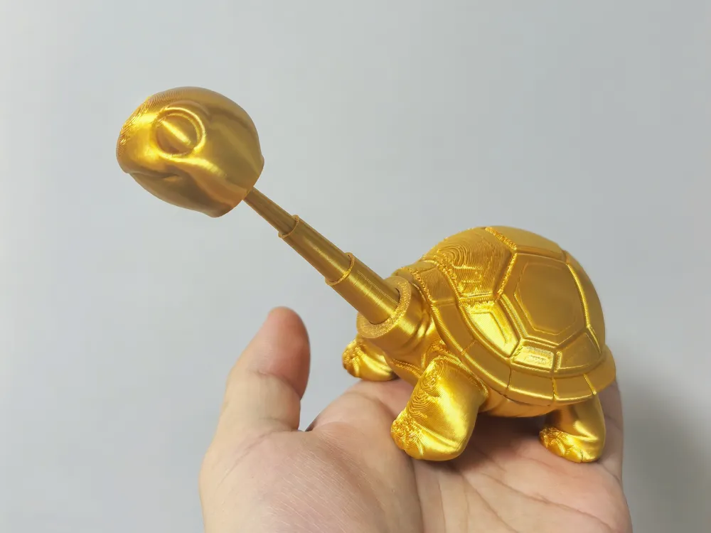 Golden Turtle for Good Luck Retractable Turtle by oneD MakerWorld ...