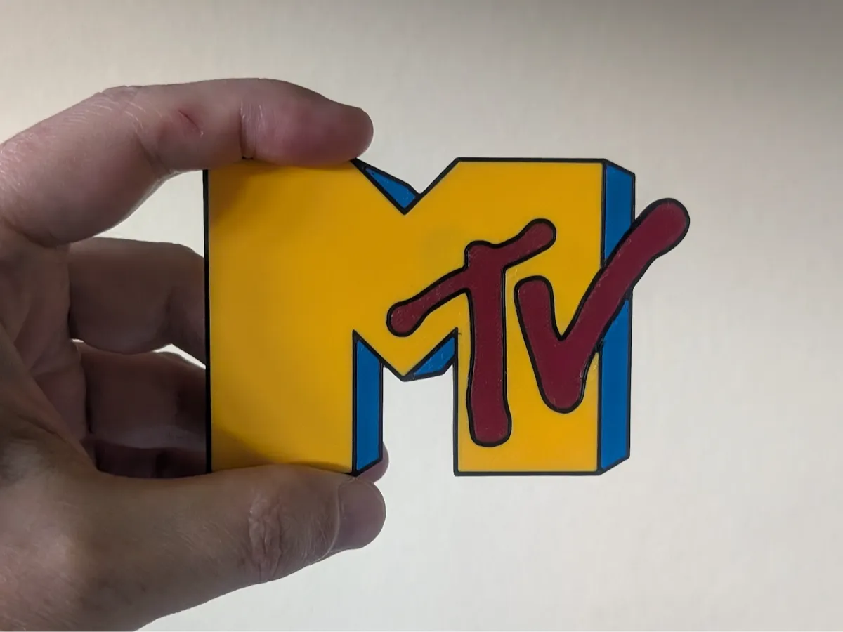 Aimant Logo MTV par Design•Slice•Print Studio MakerWorld : Téléchargez des Modèles 3D Gratuits