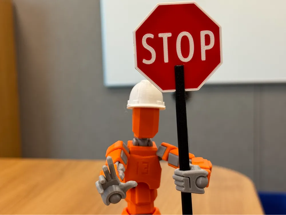 STOP / SLOW Flagging Sign for Dummy 13 by Soid MakerWorld: Download ...