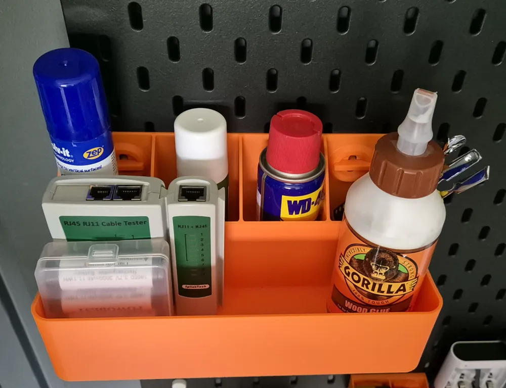 IKEA Skadis 5 Sections Container T-Clip System by adydels - MakerWorld