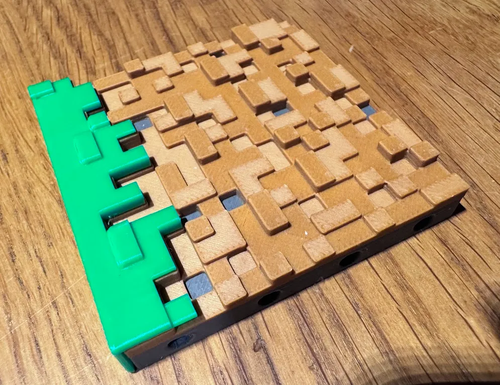 minecraft gras/dirt block by fuxmuldeMakerWorld: Download Free 3D Models