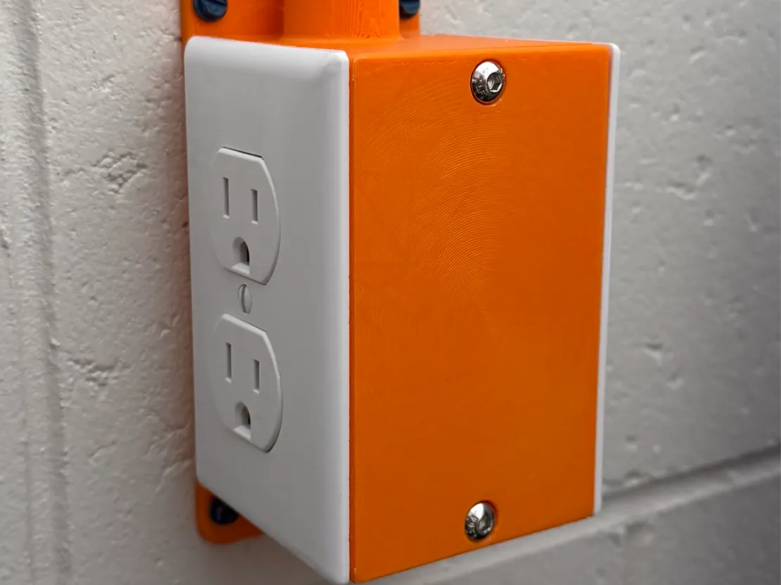 2-Gang Electrical Outlet Box for Wall - Free 3D Print Model - MakerWorld