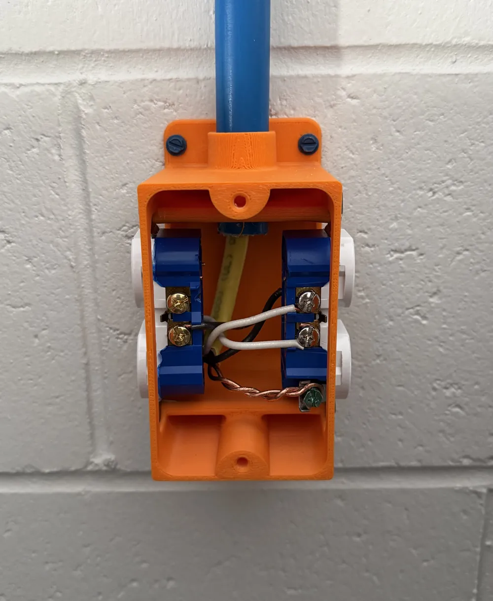 2-Gang Electrical Outlet Box for Wall - Free 3D Print Model - MakerWorld