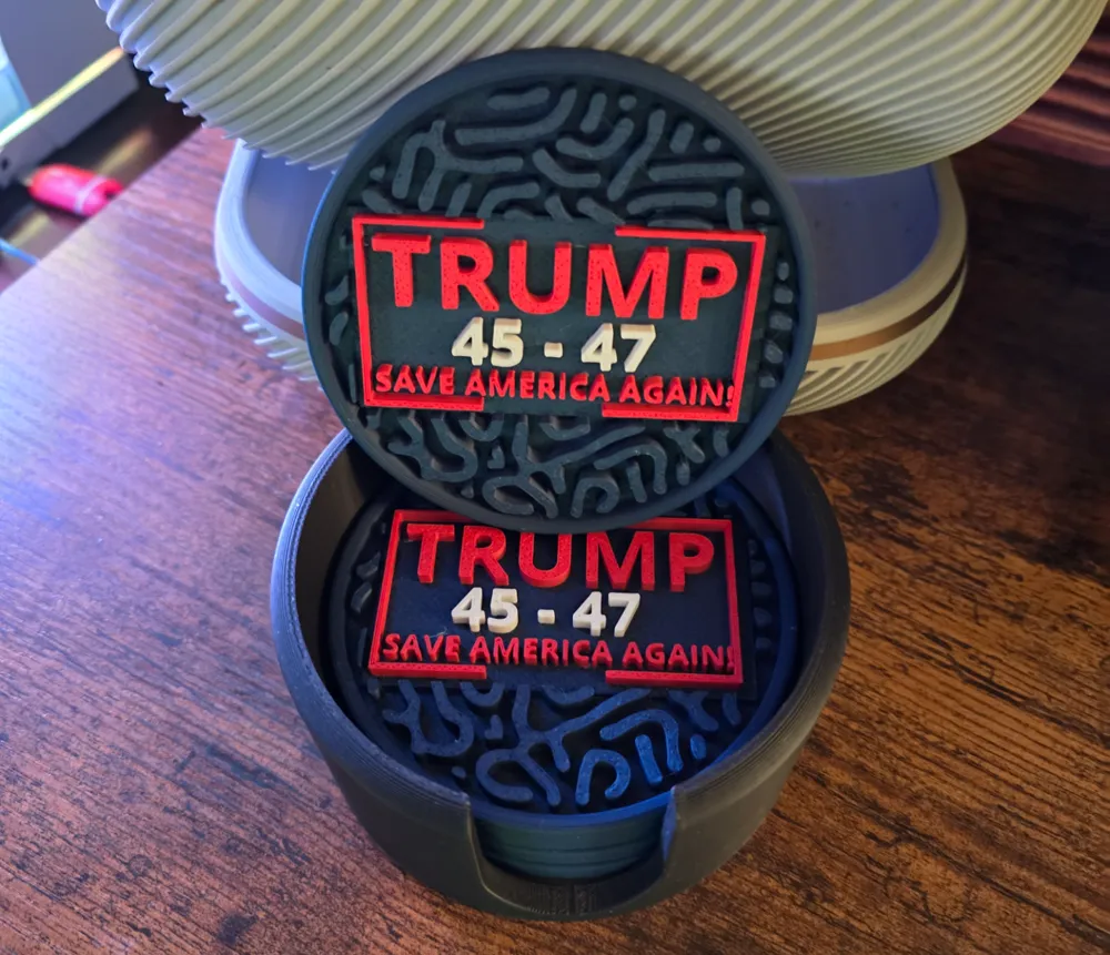 Trump 45 - 47 Coaster by Ragnor - MakerWorld