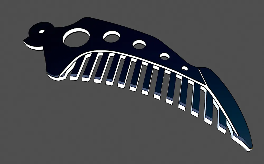 Comb Blade Upgrade for Gravity X Karambit Fidget by iczfirz MakerWorld ...