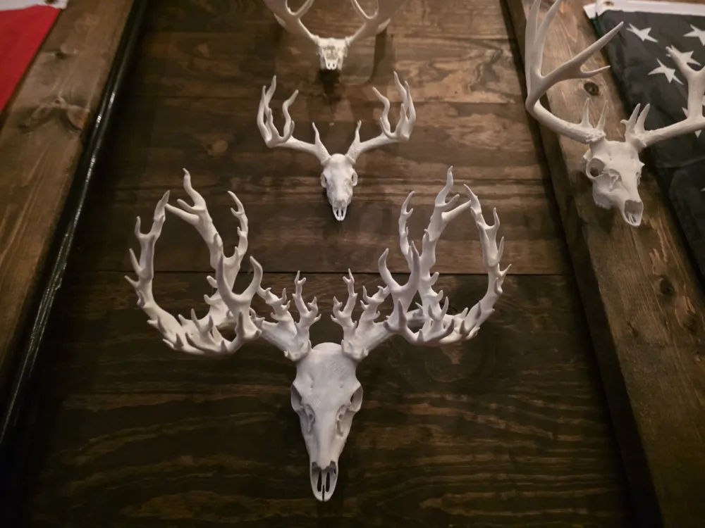 "Fire" Whitetail Deer Skull - Free 3D Print Model - MakerWorld