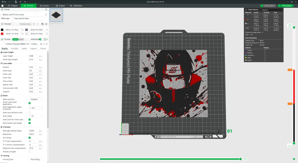 Graffiti Itachi Hueforge by 3Ree PrintingMakerWorld: Download Free 3D ...