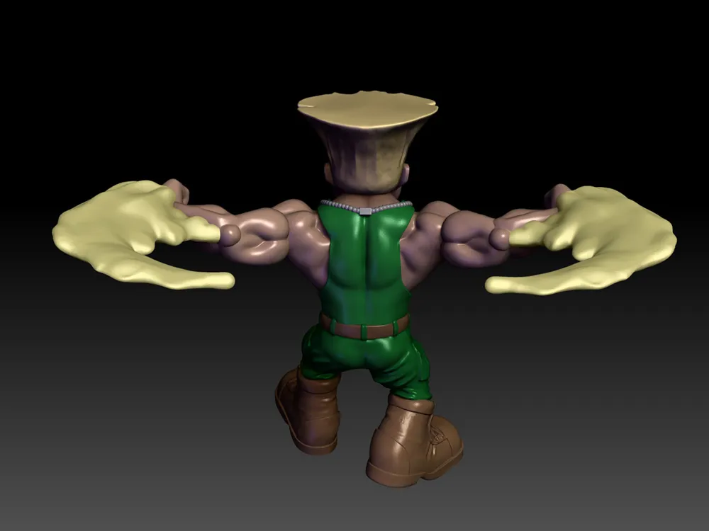 Guile Sonic Boom Model from Street Fighter 2 by Shaun Juarez - MakerWorld