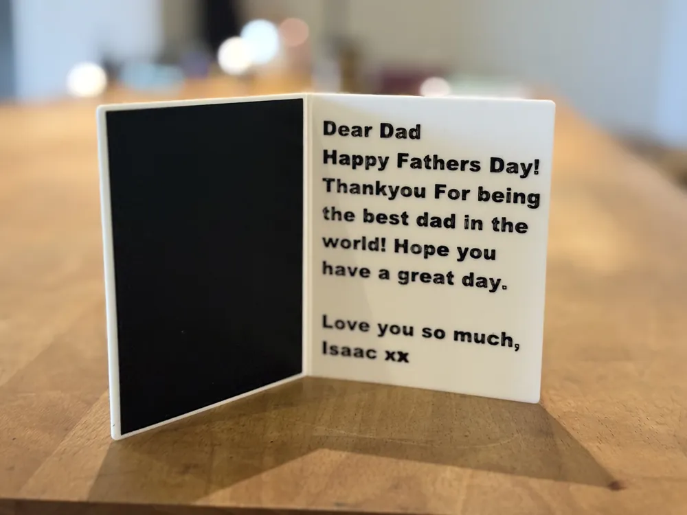 Fathers Day Card - No AMS - Custom - Free 3D Print Model - MakerWorld