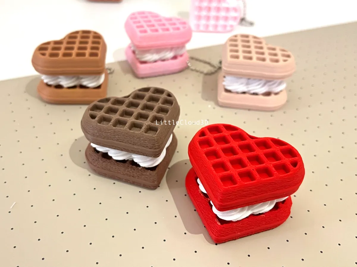 Heart Shaped Waffle Clicker - Free 3D Print Model - MakerWorld