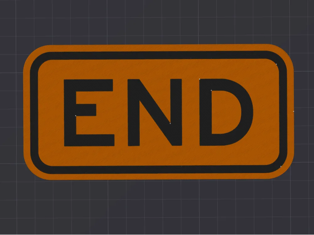 Temporary Traffic Control Sign - END - M4-8b by abedzzz - MakerWorld