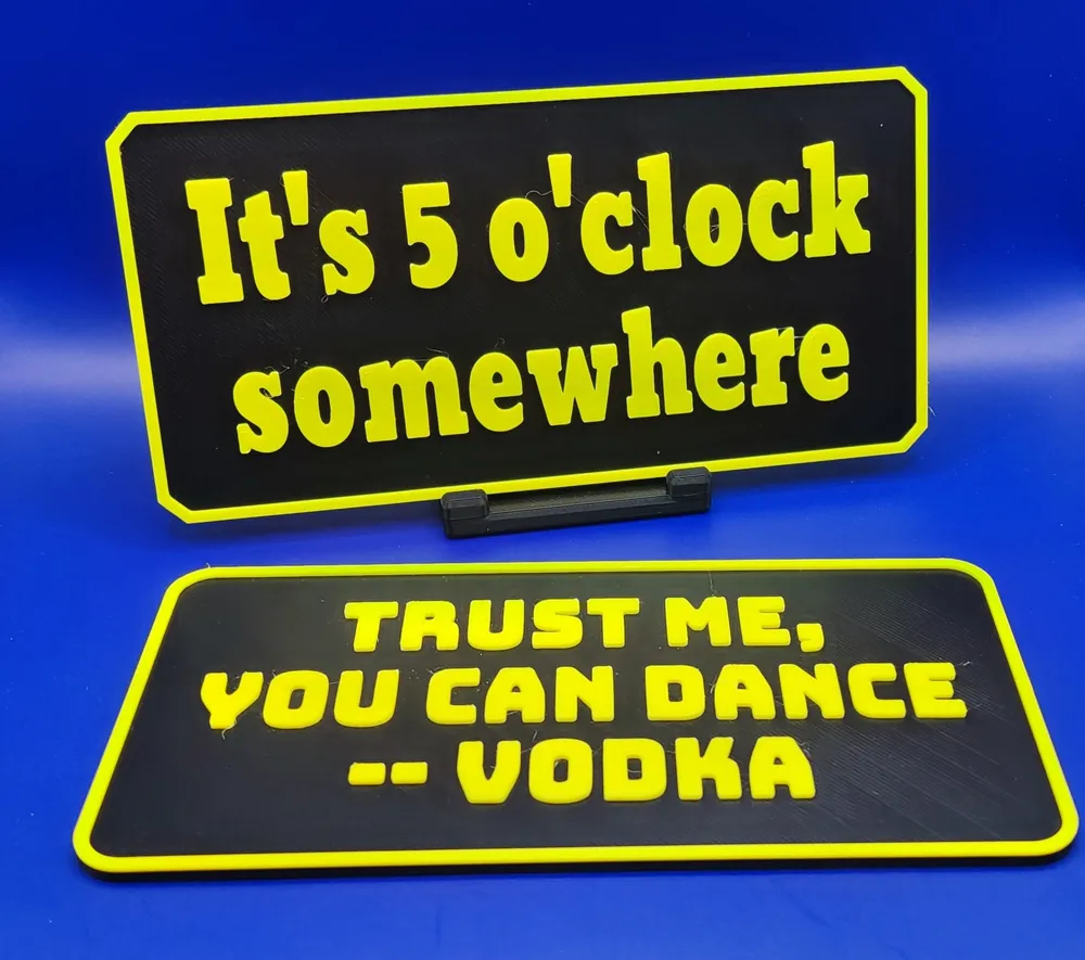 Funny Bar Signs - Free 3D Print Model - MakerWorld