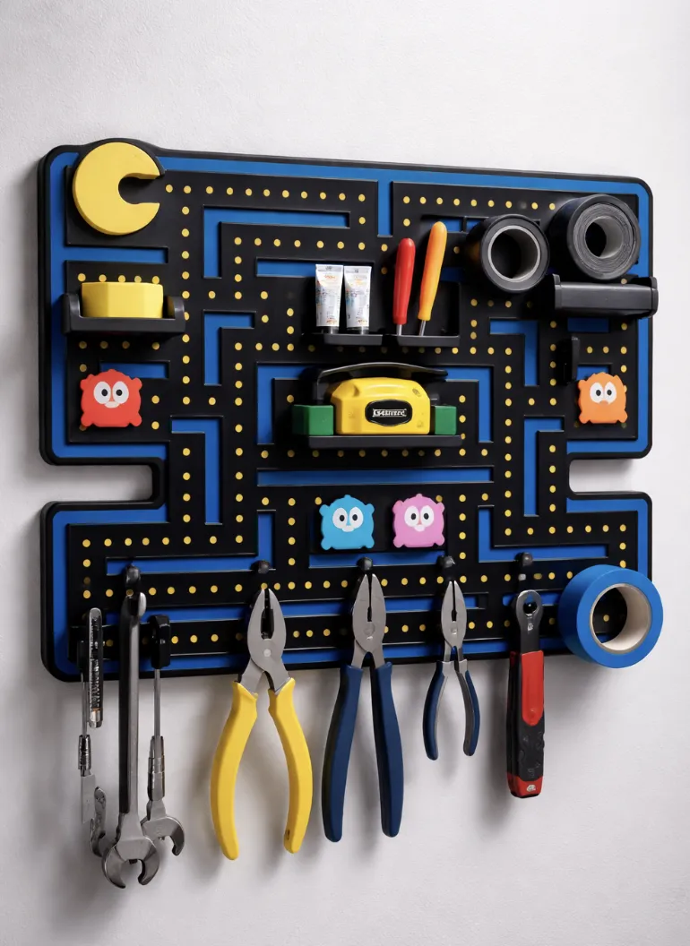 Pac Man Tool Organiser - Free 3D Print Model - MakerWorld