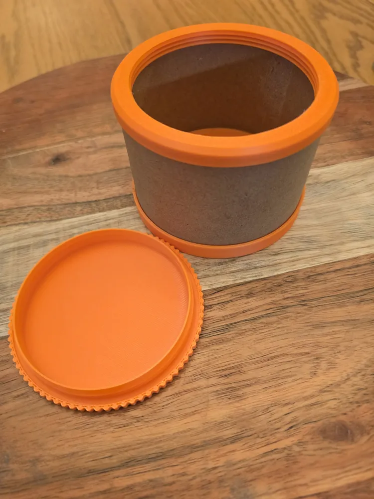 Bambu Spool Core Container - Stackable - Threaded - Free 3D Print Model ...