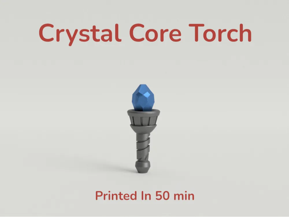 Crystal Core Torch - Free 3D Print Model - MakerWorld