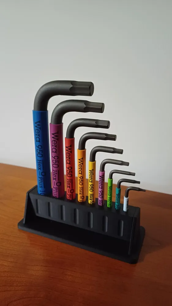 Wera Hex L-keys Rack - Free 3D Print Model - MakerWorld