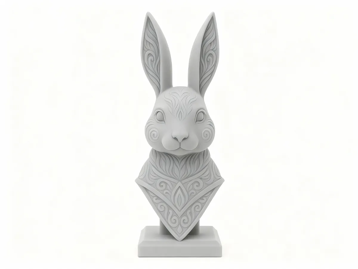 Ornate Rabbit Bust Sculpture by Ted_k MakerWorld: Download Free 3D Models