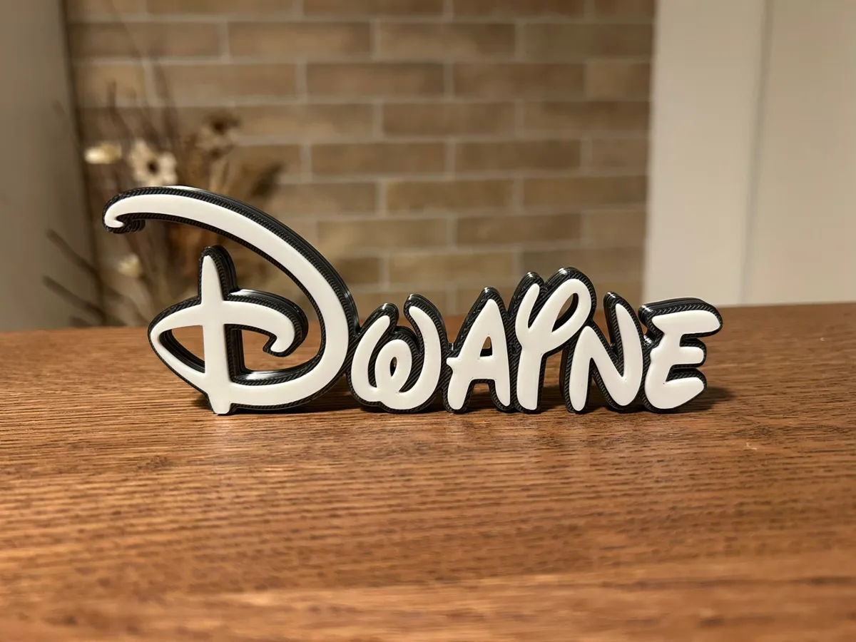 Dwayne Name Disney Sign - Free 3D Print Model - MakerWorld