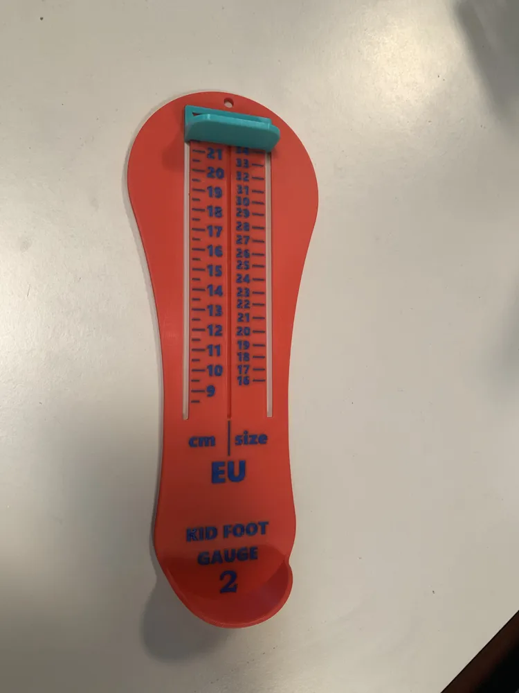 KID FOOT GAUGE 2.0 - EU Sizes by Diego MakerWorld: Download Free 3D Models