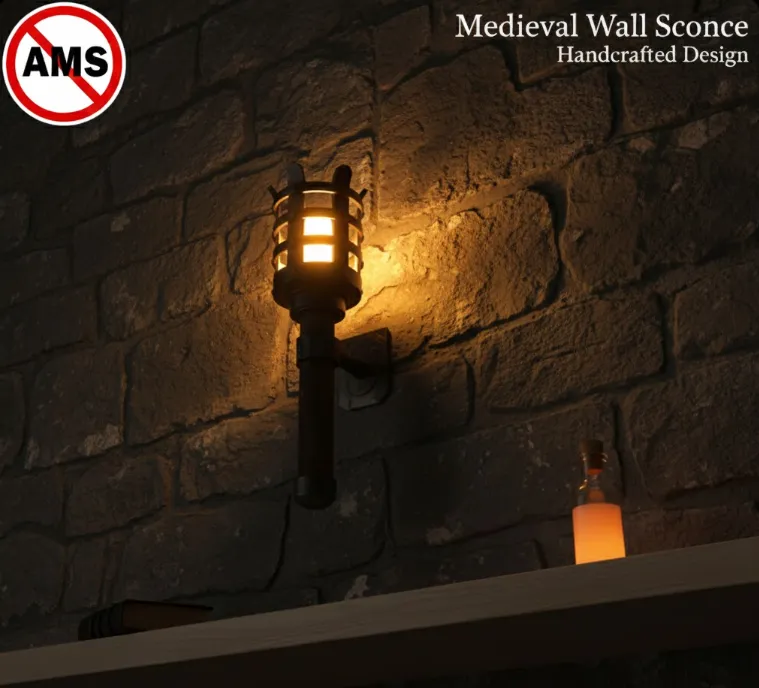 Medieval Torch - Free 3D Print Model - MakerWorld