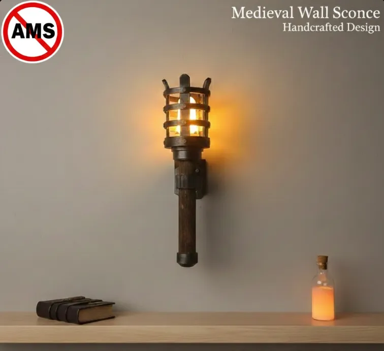 Medieval Torch - Free 3D Print Model - MakerWorld