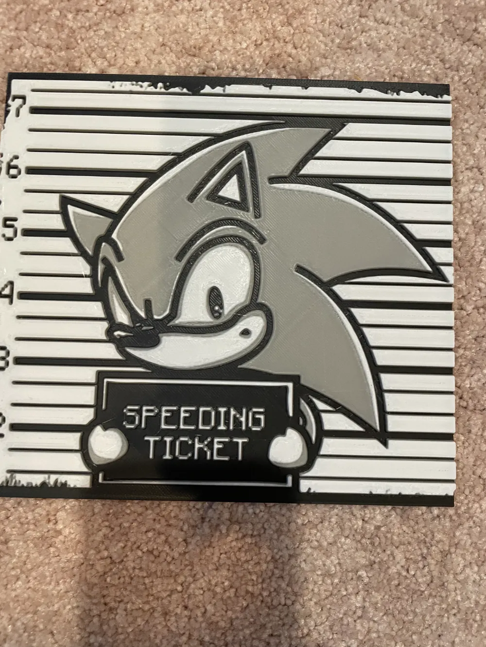 Sonic Wall Art / Mugshot / Hueforge / Funny by 3D Prints This Week ...
