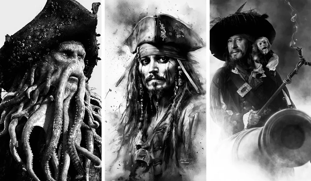 Jack Sparrow, Barbosa, Davy Jones Pirates Hueforge by Mysstra hueforge ...