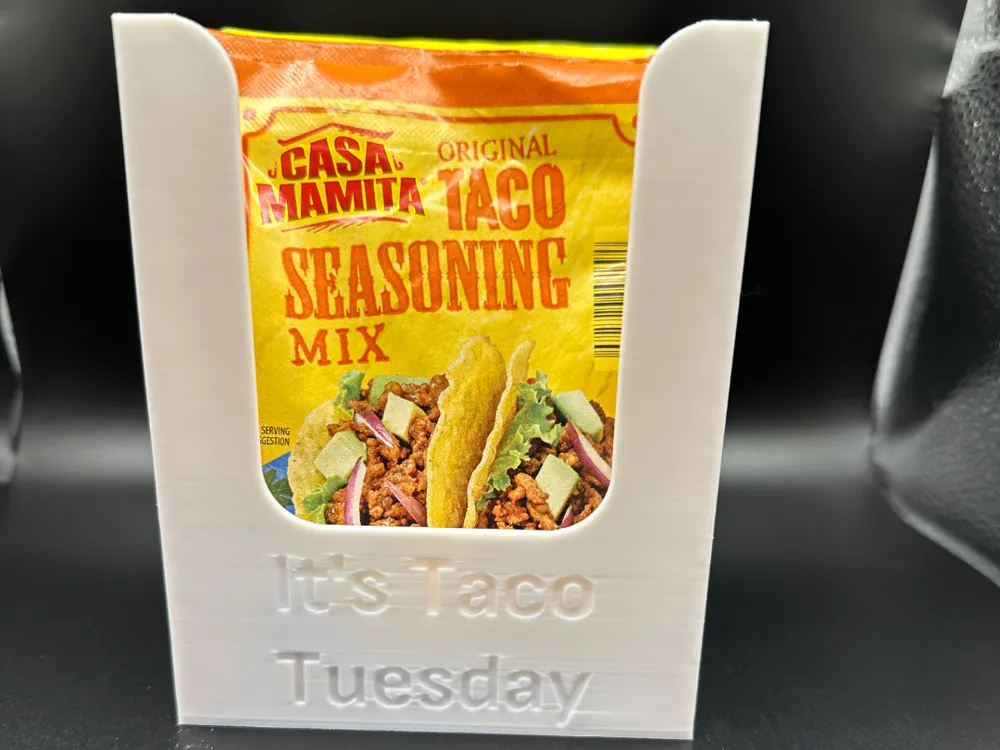 Taco seasoning packet holder. by rs3875 MakerWorld: Download Free 3D Models