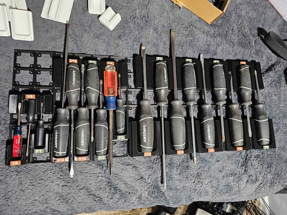 Gridfinity Universal Screwdriver Trays by snjames316 - MakerWorld