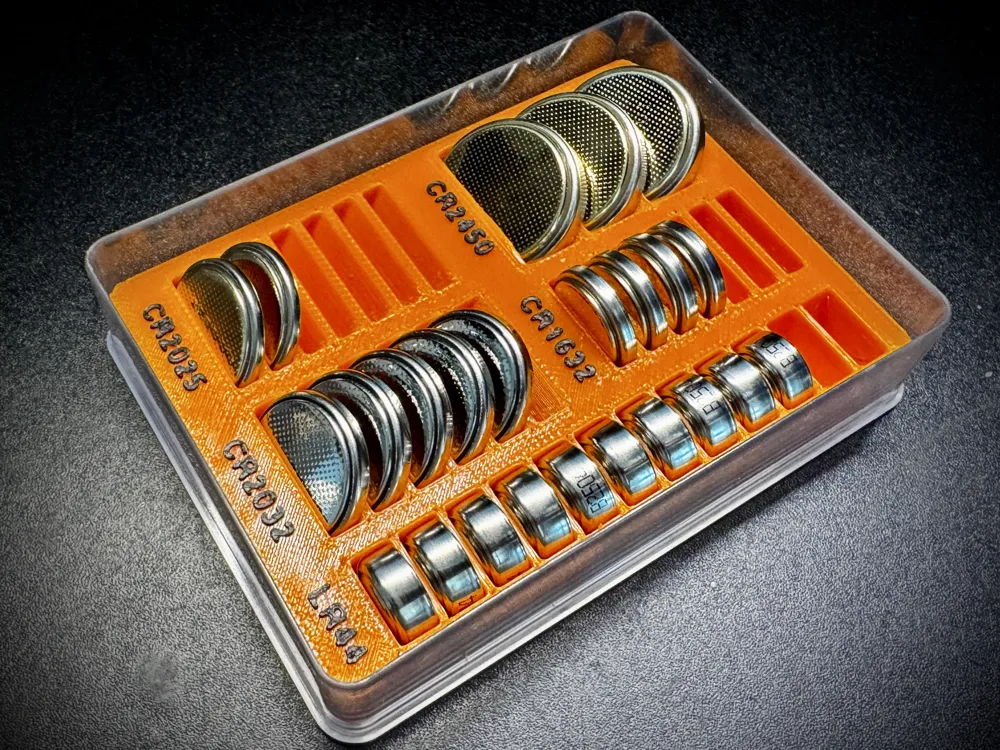 Button Cell Battery Case Liner by 焰火Zzzzzz (MW) MakerWorld: Download ...