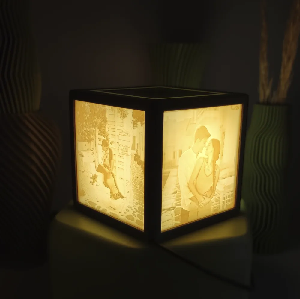 Lithophane Cube Lamp - LED Lamp Kit-001 - Free 3D Print Model - MakerWorld