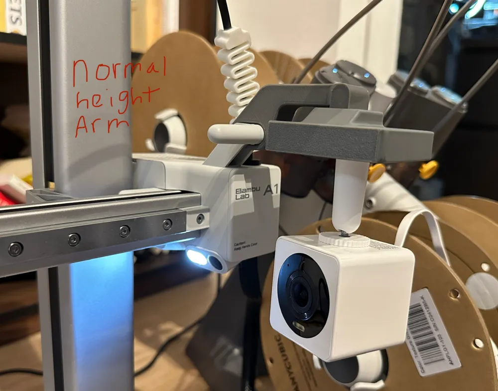 Bambu Lab A1 Wyze Cam OG Mount Extended - Free 3D Print Model - MakerWorld